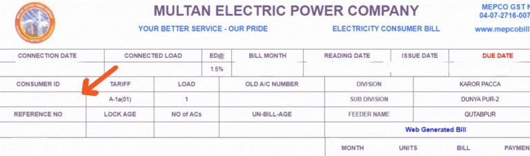 MEPCO Bill Online December - Check Duplicate MEPCO Bill